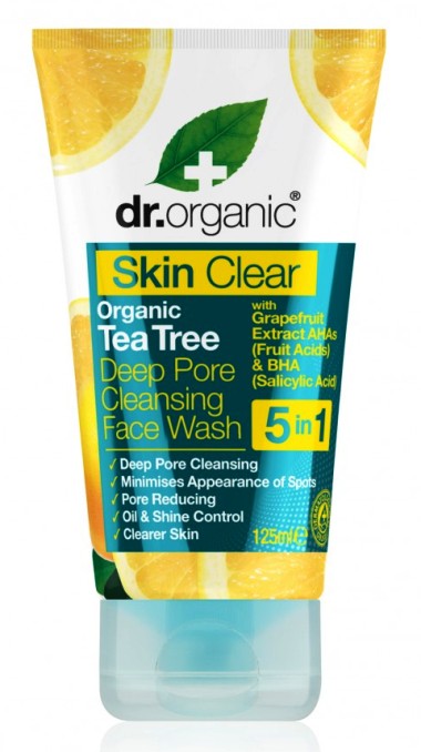 SKIN CLEAR Καθαριστικό προσώπου 125ml (DR ORGANIC) τιμή 13.45 ...