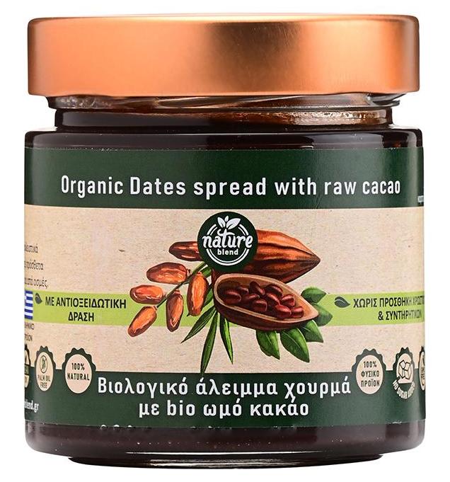 Άλειμμα Χουρμά με ωμό Κακάο bio 250gr (NATURE BLEND) τιμή 4.70 ...