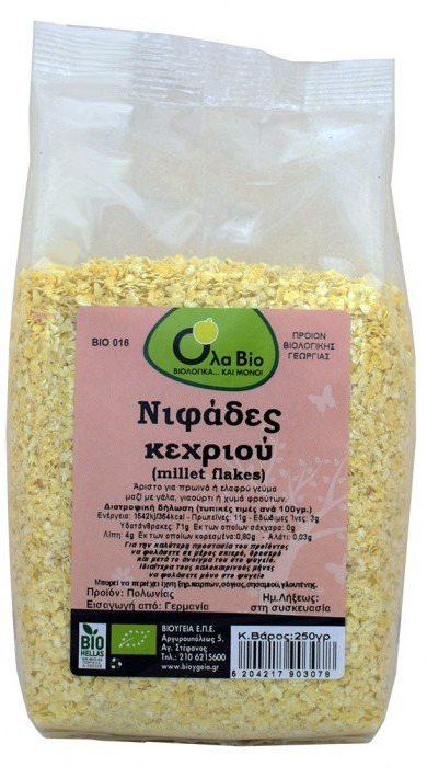Νιφάδες κεχριού bio 250gr (ΒΙΟΥΓΕΙΑ) τιμή 2.35€ - Βιολογικά Προϊόντα ...