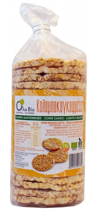 Ελληνικές Καλαμποκογκοφρέτες με αλάτι Bio 115gr (ΒΙΟΥΓΕΙΑ) τιμή 1.35 ...