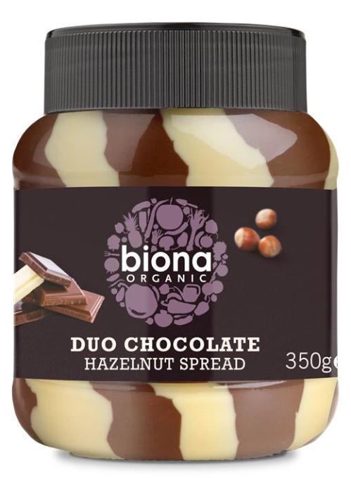 Επάλειμμα Duo Διπλή Σοκολάτα με Φουντούκι 350gr (BIONA) τιμή 7.90 ...