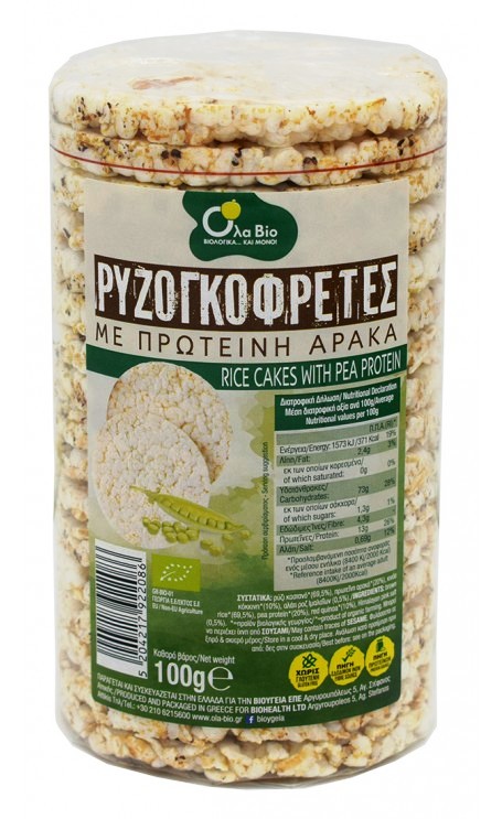Ρυζογκοφρέτες με πρωτεΐνη Αρακά & Κινόα Bio 100gr (ΒΙΟΥΓΕΙΑ) τιμή 1.75 ...