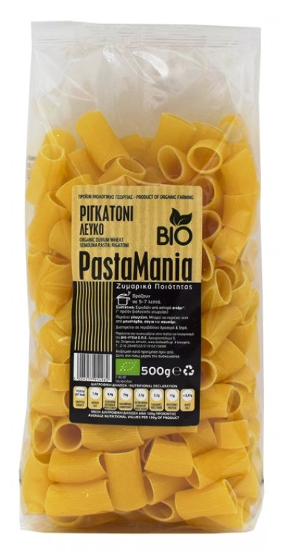 Ριγκατόνι Λευκό bio 500gr (PASTAMANIA) τιμή 2.00€ - Βιολογικά Προϊόντα ...