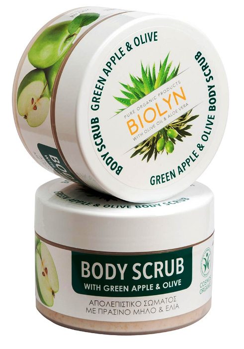Απολεπιστικό σώματος πράσινο μήλο & ελιά 200ml (BIOLYN) τιμή 13.15 ...