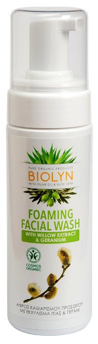 Αφρός καθαρισμού προσώπου με εκχύλισμα ιτιάς & γεράνι 150ml (BIOLYN ...