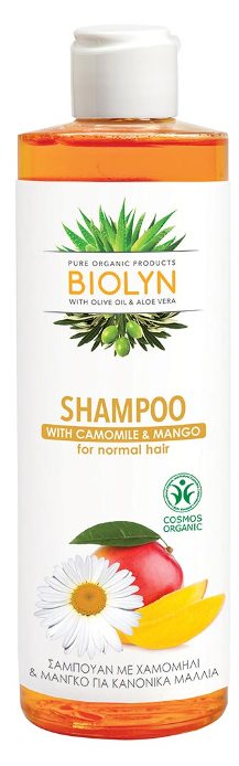 Σαμπουάν για κανονικά μαλλιά - χαμομήλι & μάνγκο 250ml (BIOLYN) τιμή 7. ...