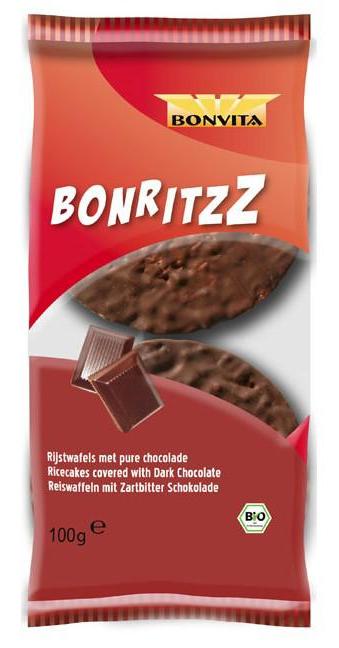 Ρυζογκοφρέτα μαύρη σοκολάτα Bio 100gr (BONVITA) τιμή 3.00€ - Βιολογικά ...