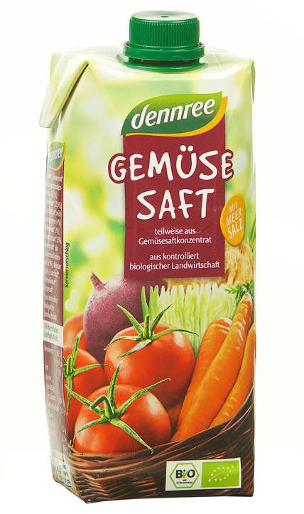 Χυμός Λαχανικών Bio 500ml (DENNREE) τιμή 2.30€ - Βιολογικά Προϊόντα - Χυμοί