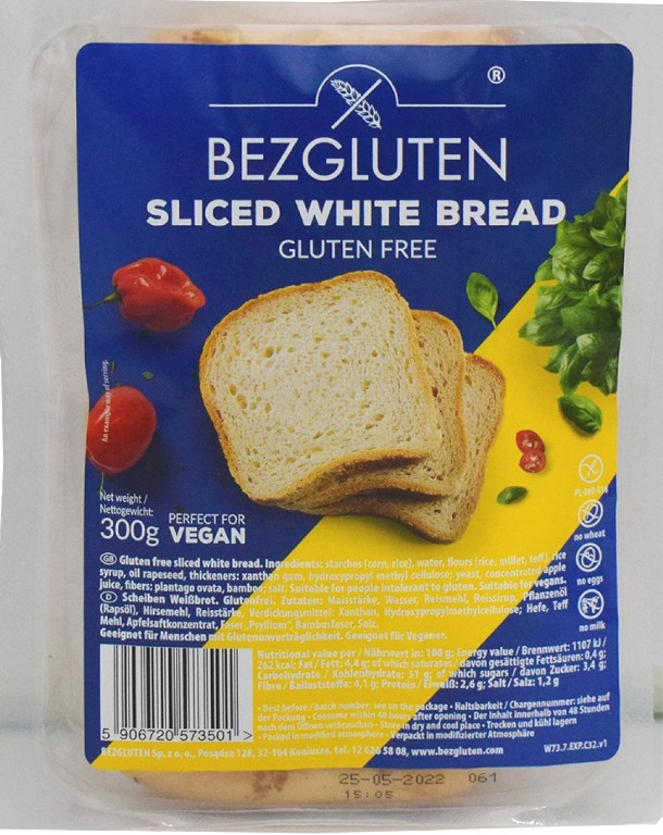 Ψωμί Λευκό Τοστ Χ/ΓΛ 300gr (BEZGLUTEN) τιμή 3.55€ - Βιολογικά Προϊόντα ...