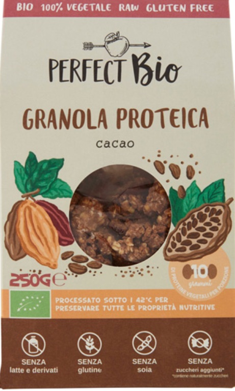 Γκρανόλα Πρωτεΐνης με κακάο Χ/ΓΛ Bio 250gr (PERFECT BIO) τιμή 6.10 ...