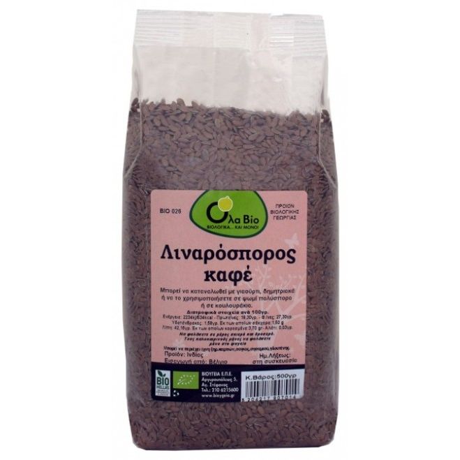 Λιναρόσπορος καφέ bio 500γρ (ΒΙΟΥΓΕΙΑ) τιμή 2.70€ - Βιολογικά Προϊόντα ...
