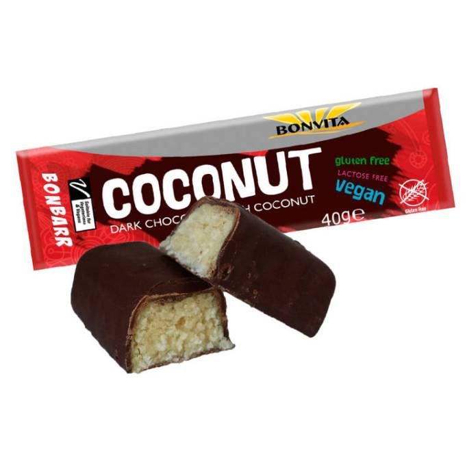 Μπάρα μαύρη Σοκολάτα & Καρύδα Bio 40gr (BONVITA) τιμή 1.85€ - Βιολογικά ...