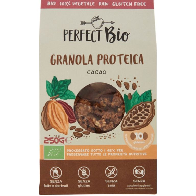 Γκρανόλα Πρωτεΐνης με κακάο Χ/ΓΛ Bio 250gr (PERFECT BIO) τιμή 6.10 ...