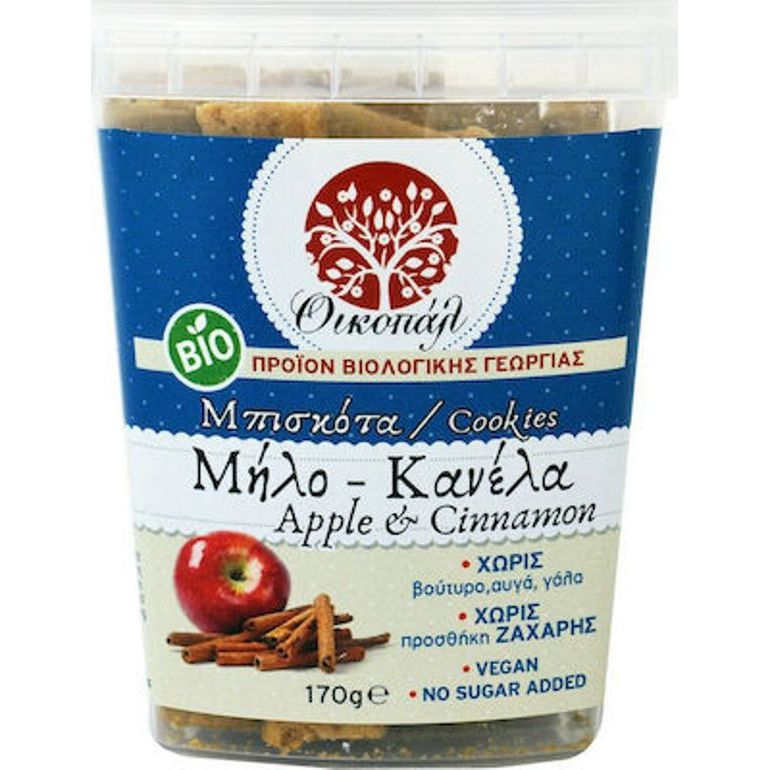 Μπισκότα μήλο-κανέλα Χ/Ζ BIO 170gr (ΟΙΚΟΠΑΛ) τιμή 3.10€ - Βιολογικά ...
