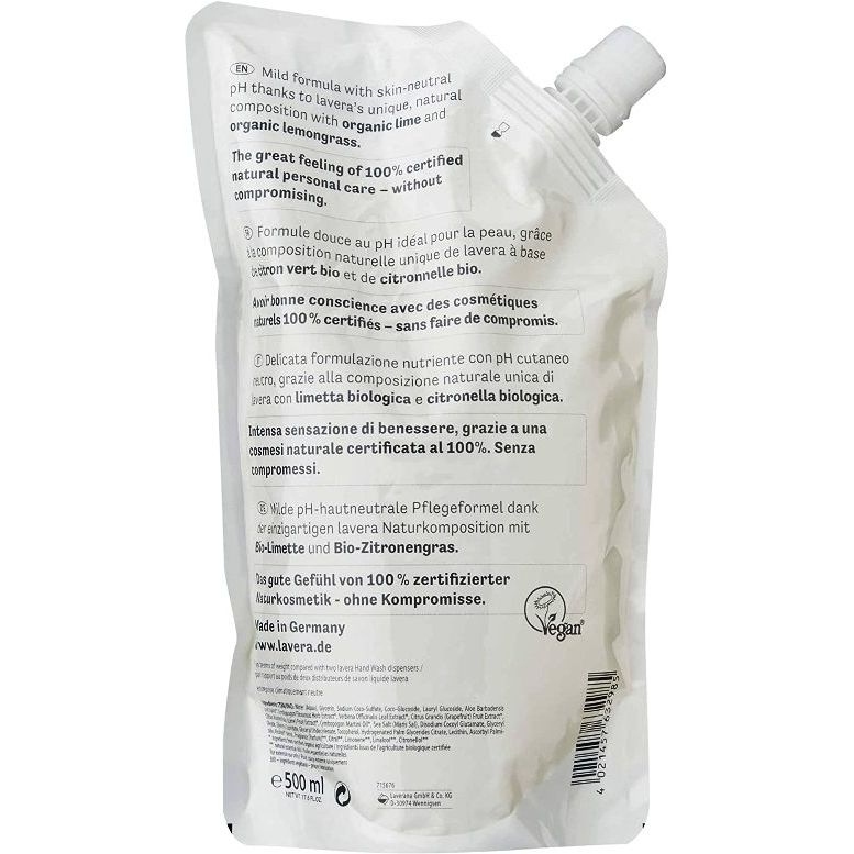 Κρεμοσάπουνο Lime care Refill 500ml (LAVERA) τιμή 5.95€ - Βιολογικά ...